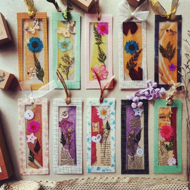 Laminated Pressed Flower Bookmarks (handmade and unique) | Shopee ...