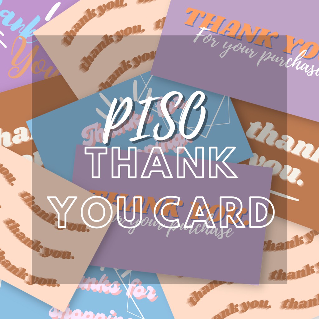 PISO Thank You Card Printing v2 | Shopee Philippines
