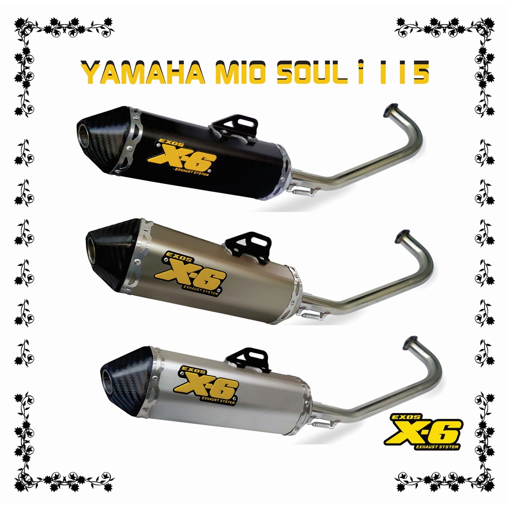 EXOS X6 Yamaha Mio Soul i 115 Full Exhaust System | Shopee Philippines