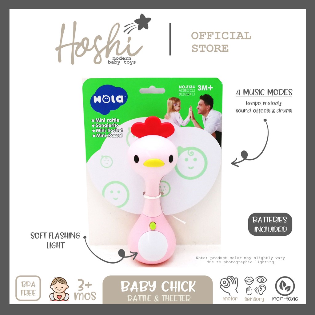 "Baby Chick" Interactive Musical Toy with Lights Rattle and Teether for ...