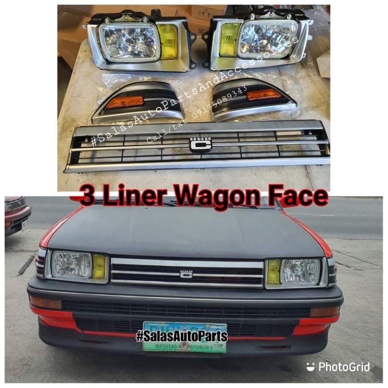 Wagon Face (3 Liner) For Toyota Corolla 89-92 Smallbody *Complete Set ...