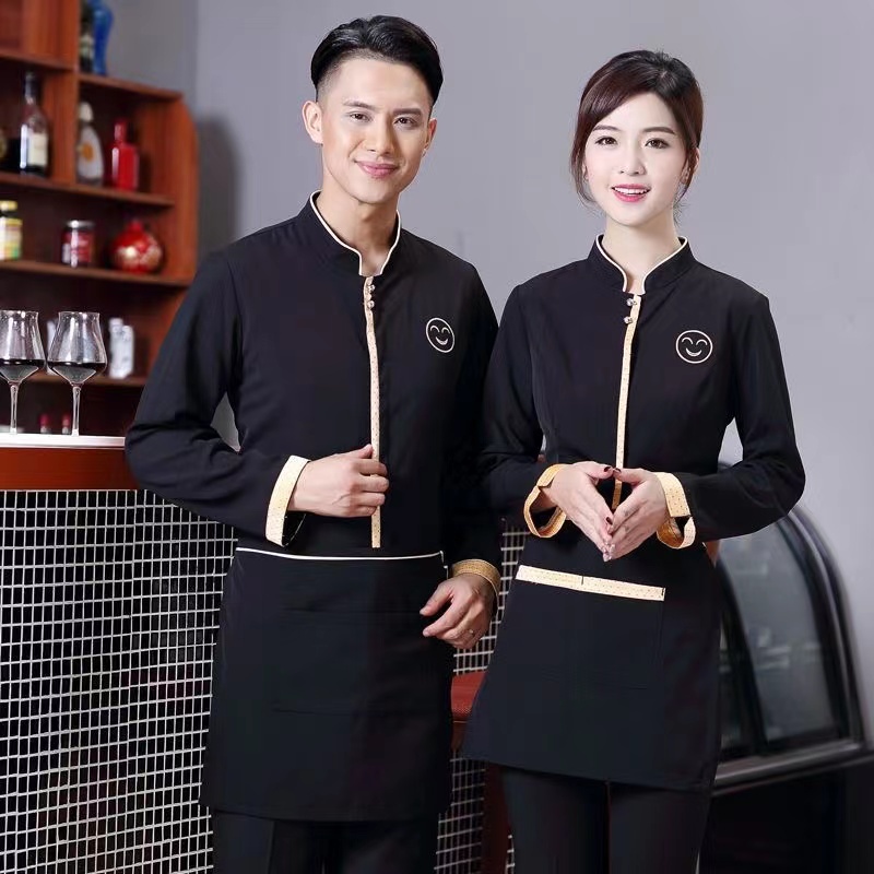 Hotel Server Uniform Long Sleeve Restaurant Waiter Work Wear Waiterss ...
