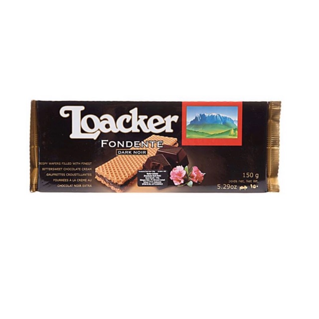 Flea wafer Fondente NEW Loacker Dark Noir Chocolate 150 gr Quadini ...