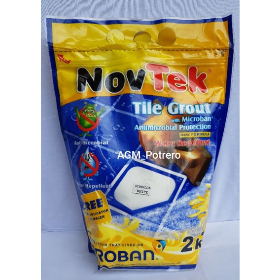 NOVTEK TILE GROUT ROMBLON WHITE ( 2 Kg PER PACK ) | Shopee Philippines