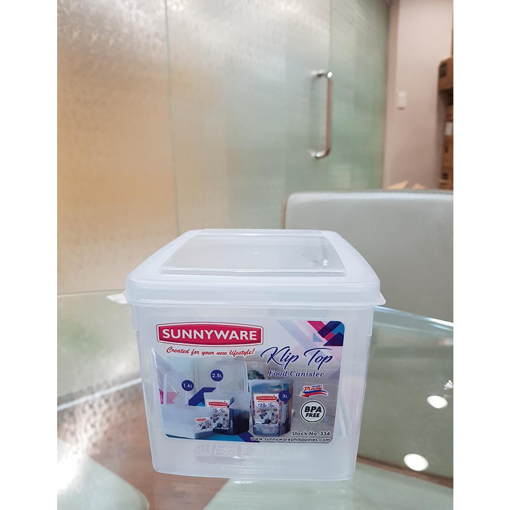 Sunnyware 334 1.6 Liter Klip Top Canister Food Organizer kliptop ...
