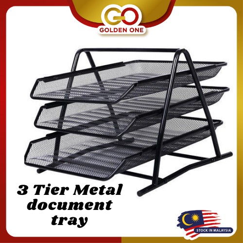 Golden One Strong Stackers 3 Tier File Document Letter Paper Tray3-Tier ...