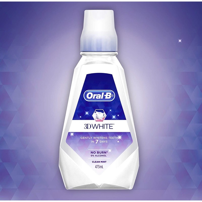 Oral-B 3D White Luxe Diamond Strong Clean Mint 473ml / Extra Fresh ...