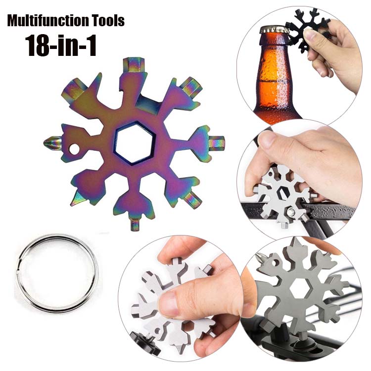 Tik tok New 18-in-1 Multi Snowflake Wrench Tool Portable Stainless ...