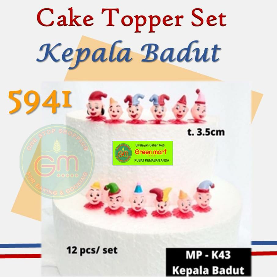 Cake Topper Tart Cake Topper Clown Head Shape Set 1 Pack Of 12 Pieces ...