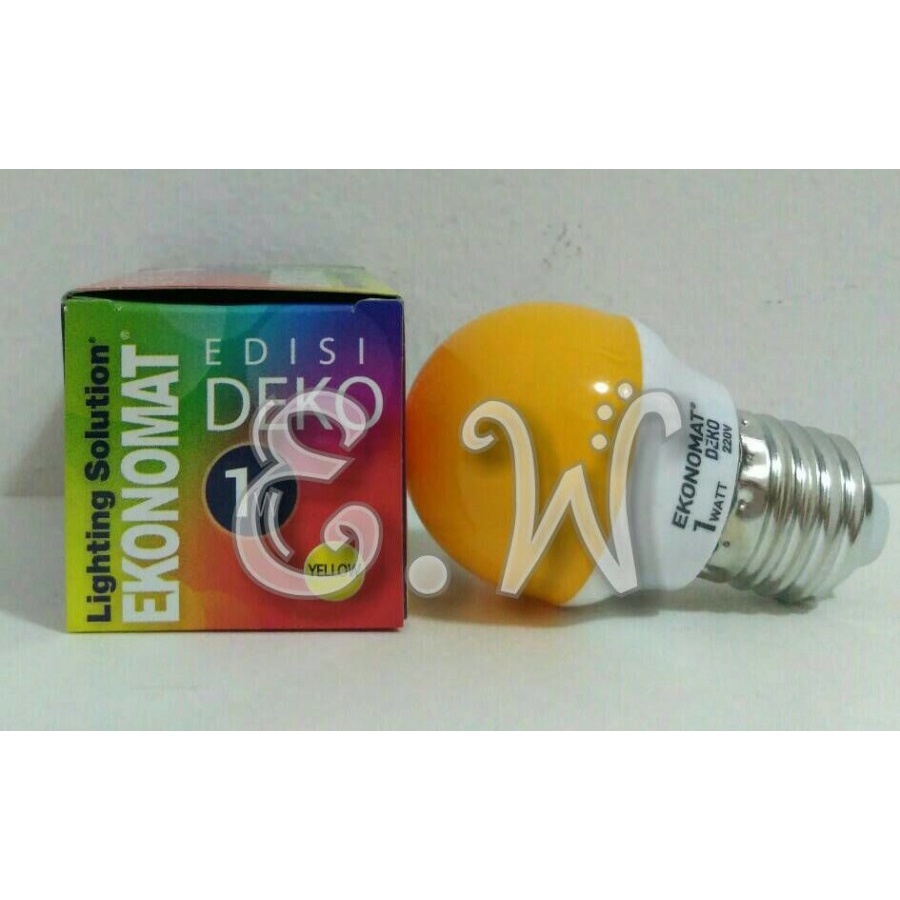 Ekonomat E27 LED Lamp / Bulb 1 Watt (1W / 1 W) Yellow (Yellow) | Shopee ...