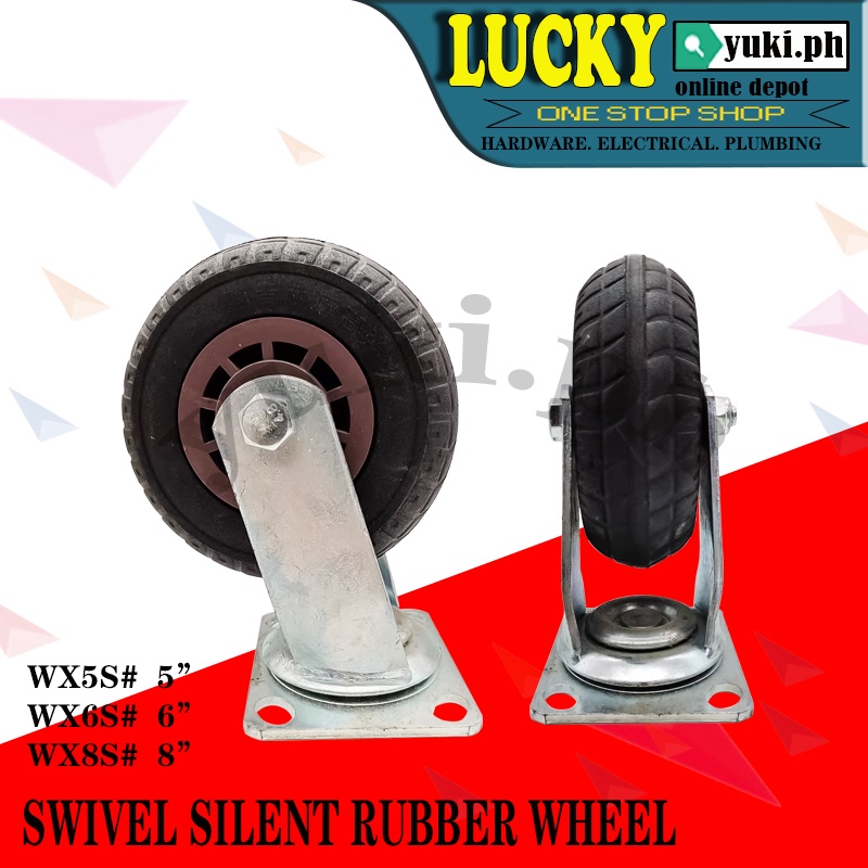 UNIVERSAL SWIVEL SILENT RUBBER WHEEL (WX5S / WX6S / WX8S ) SOLD PER ...