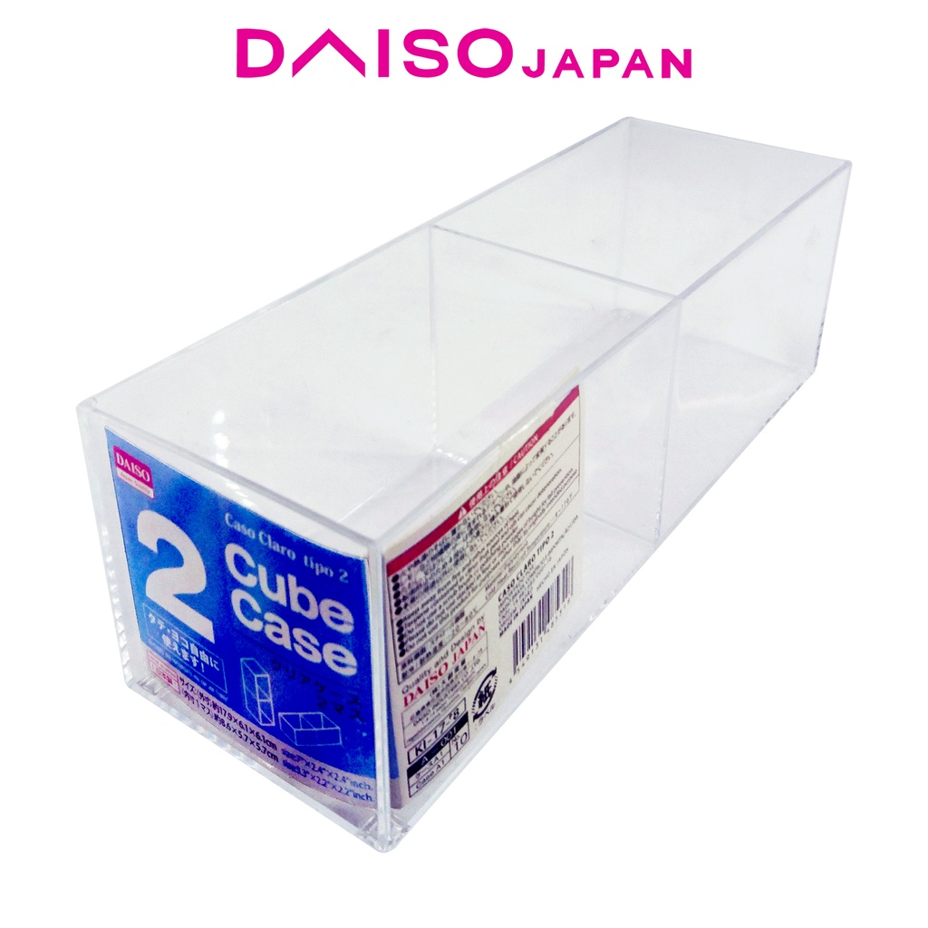 Daiso Clear Cube Case 2 Compartment | Shopee Philippines