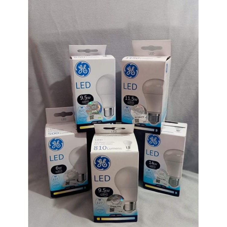 GE LED BULB E27 SOCKET 6Watts, 9.5Watts, 11.5Watts & 14Watts (WARM ...