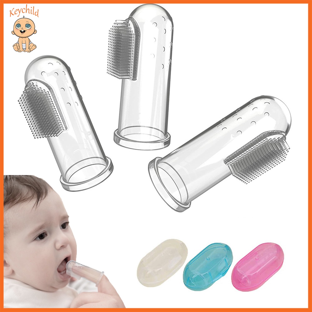 【COD】Baby Silicone toothbrush for newborn tongue cleaner baby finger ...