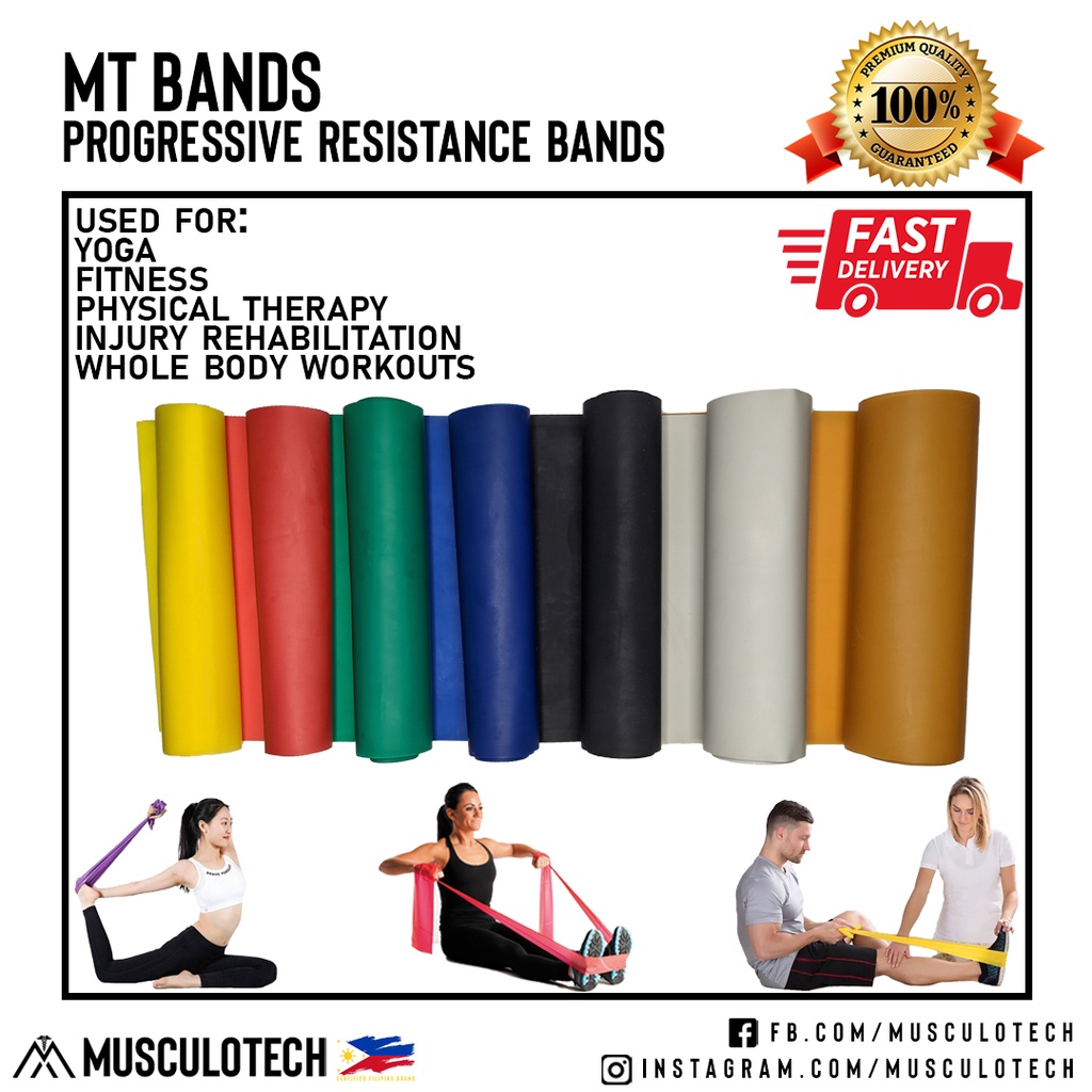 MT Theraband ALTERNATIVE Resistance Bands Elastic for Physical Therapy ...