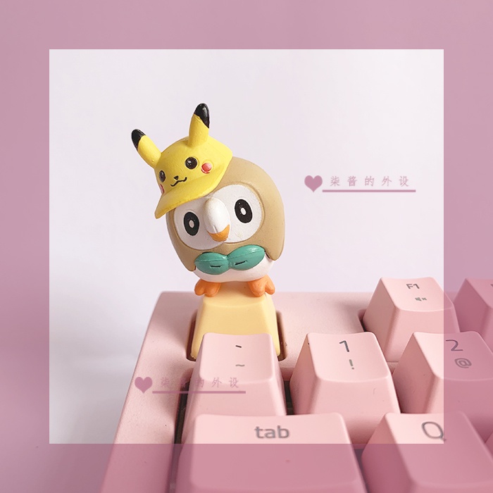 Pokémon Pikachu Duck Mechanical Keyboard Customized diy Cartoon Keycap ...