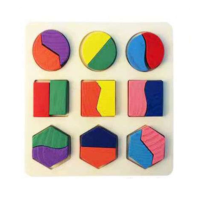 Wooden Educational Toys Shape Puzzle Color Geometric Board Jigsaw ...