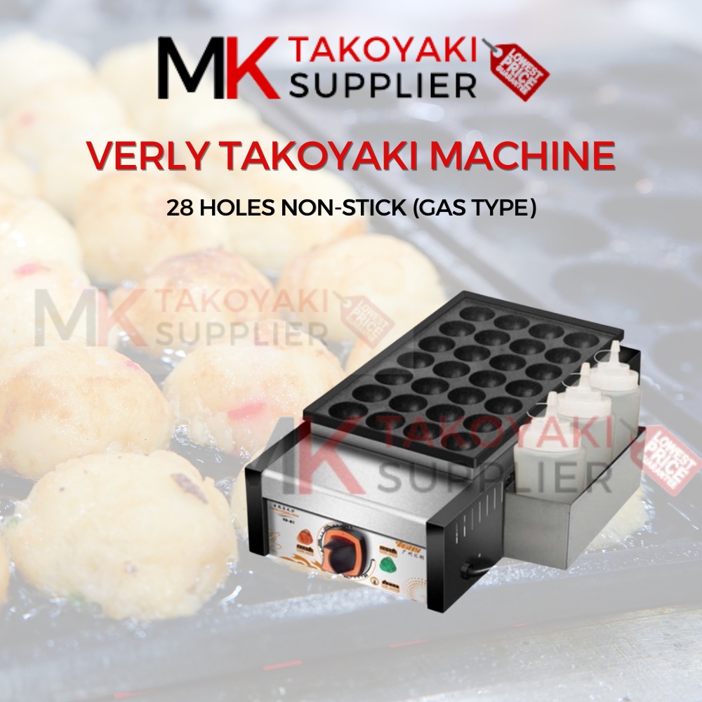 Verly Takoyaki Machine 28 Holes Non Stick Gas Type Shopee Philippines