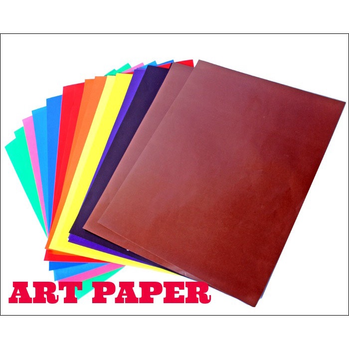 20pcs PER PACK ASSORTED COLORS ART PAPER SCHOOL SUPPLIES | Shopee ...