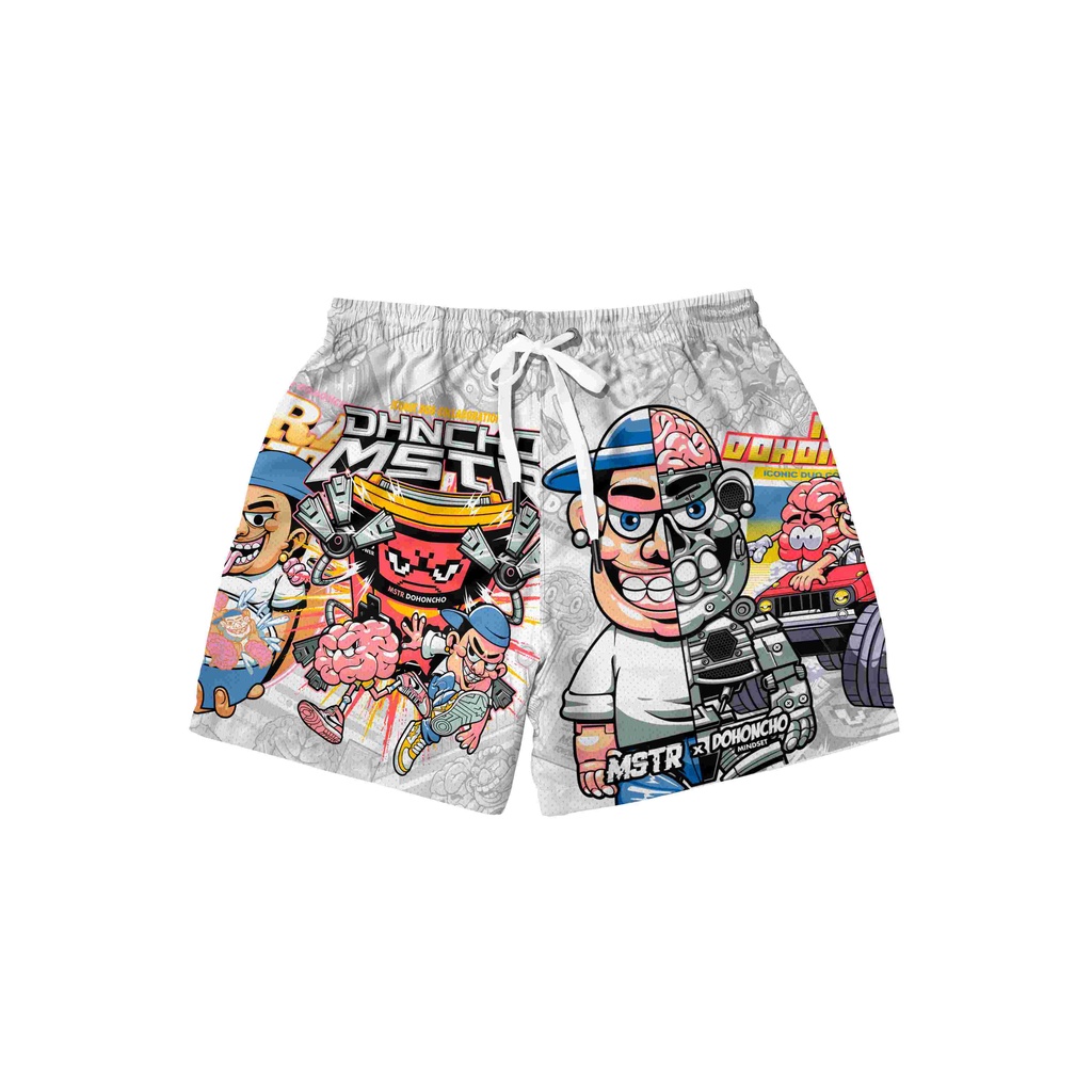 MSTR CO. X DOHONCHO COLLAB "FULL MECHA" Mesh Short (White) | Shopee ...