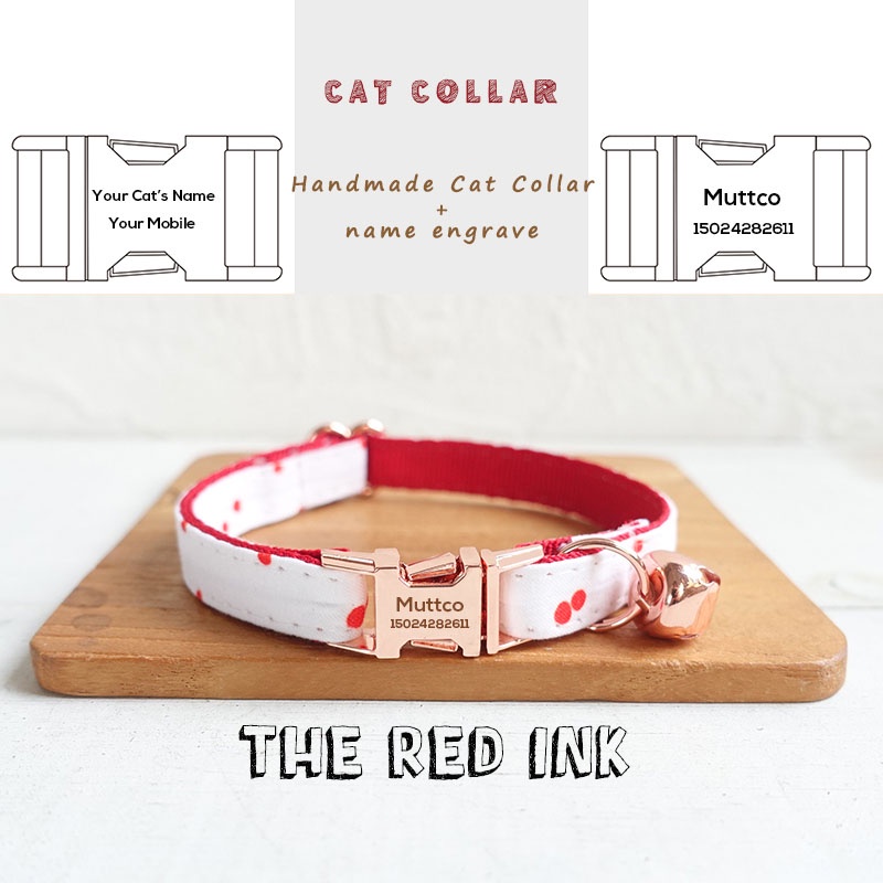 Customized collar Personalized cat collar kitten collar adjustable ...