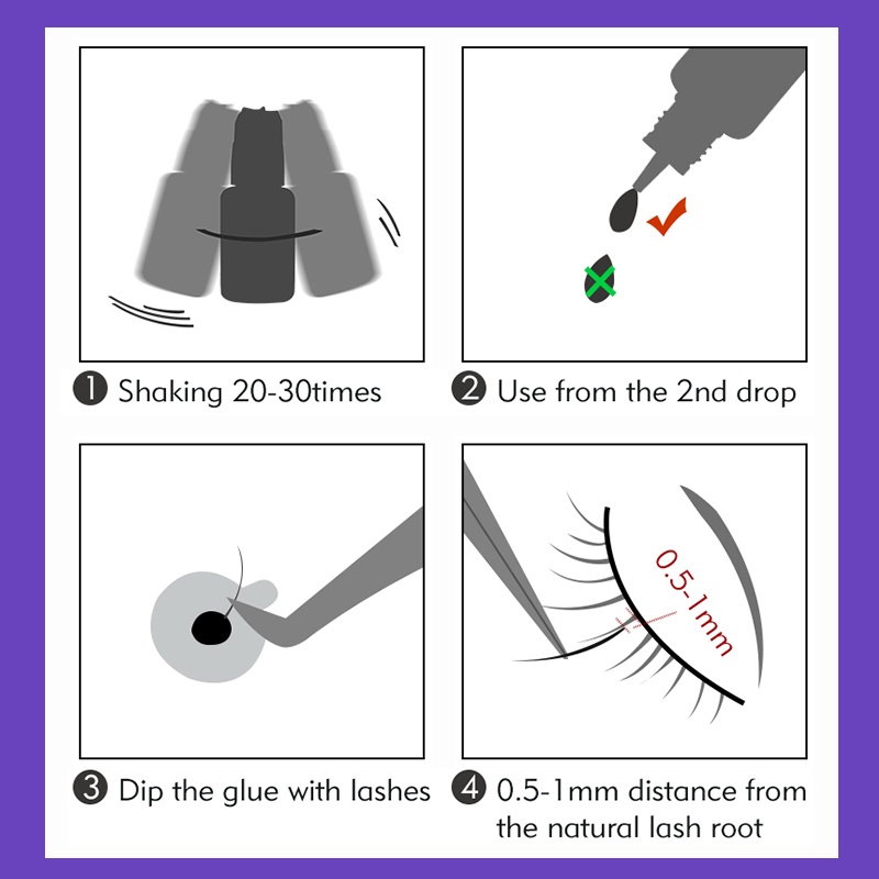 Genielash fast drying eyelash glue for eyelash extension 0.5-1s drying ...