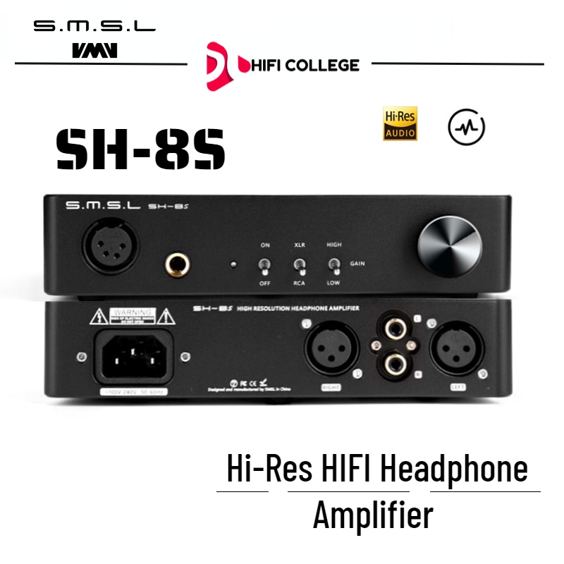 Smsl Sh-8S Headphone Amplifier Hi-Res 6.35mm Rca Xlr Balanced ...