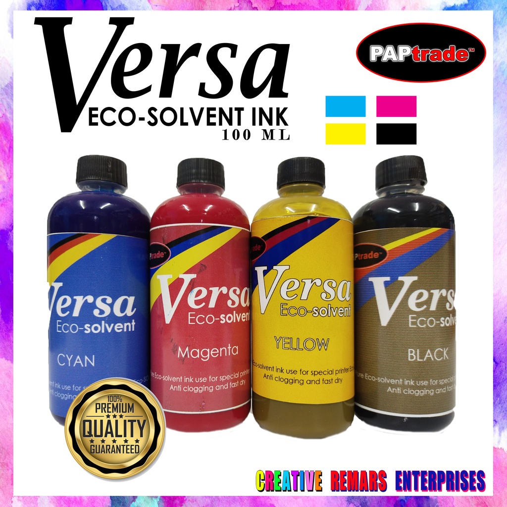 VERSA ECO SOLVENT INK [100 ML] PAPTRADE UNIQUE PRODUCTS for INKJET ...