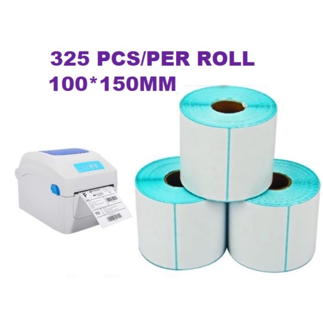 A6 Thermal Sticker Waybill Sticker Barcode Paper Roll (100mmx150mm ...
