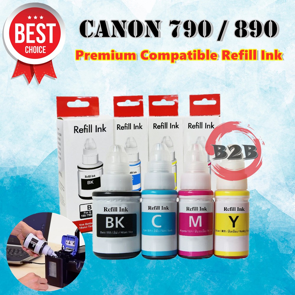 set Compatible Refill Ink GI790 GI890 CA790 CA890 g1010 g2010 g3010 ...