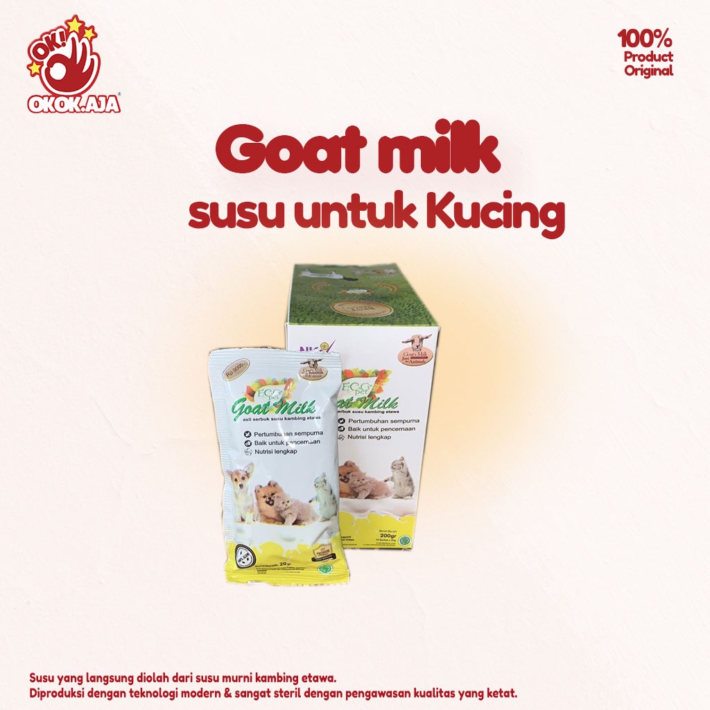 Ettawa Goat Milk for Cats and Dogs - ECOPET Goat Milk sachet 20gr ...