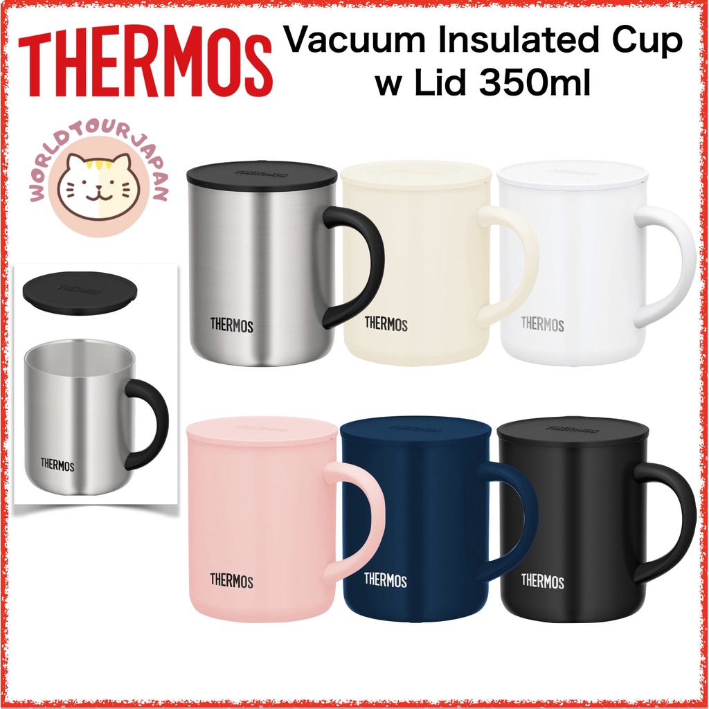 THERMOS Vacuum Insulated Mug Cup with Lid / 350ml / JDG-350 / available HOT of COLD drink ...