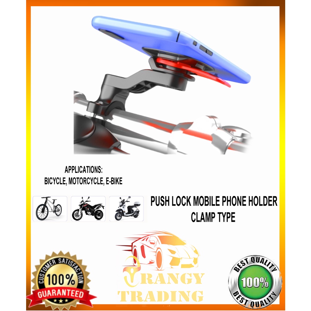 Push Lock Phone Holder for Bicycle, Motorcycle, E-Bike - Universal 22 ...