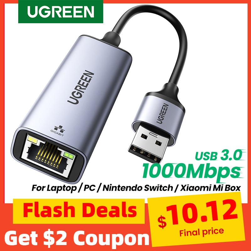 UGREEN USB Ethernet Adapter USB3.0 1000Mbps USB RJ45 Network Card for ...