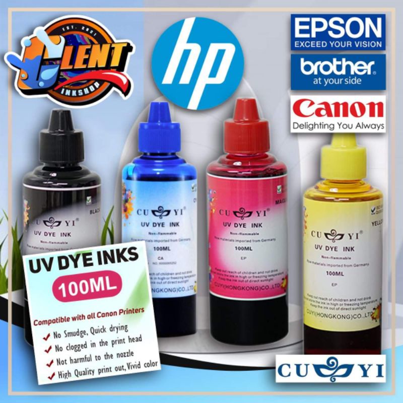Cuyi Premium Dye ink 100ml for Any Inkjet Printer | Shopee Philippines
