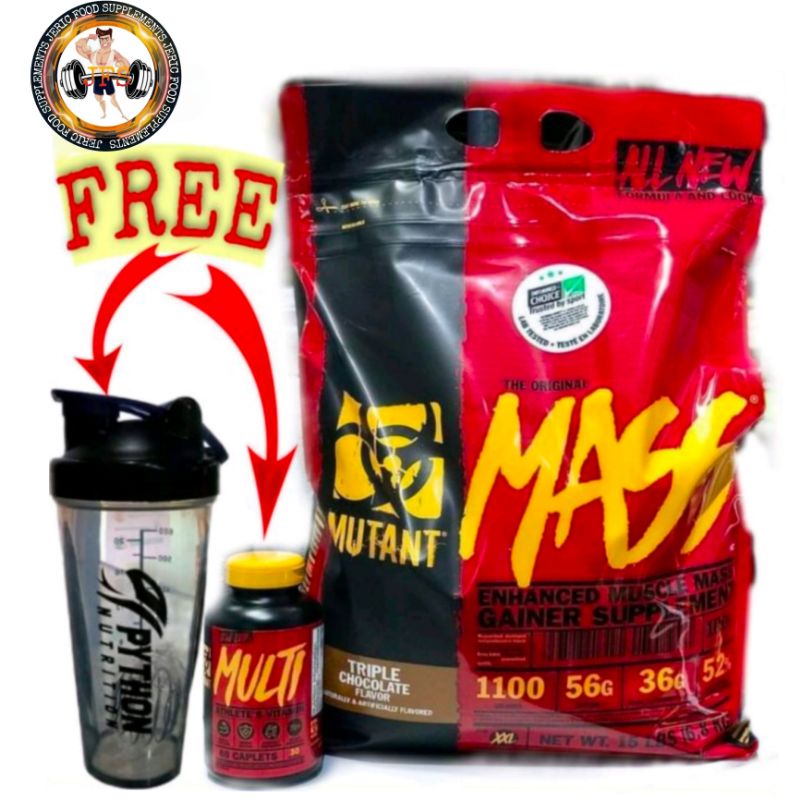 Mutant Mass 15Lbs with FREE Shaker and Mutant Multi Vitamins | Shopee ...