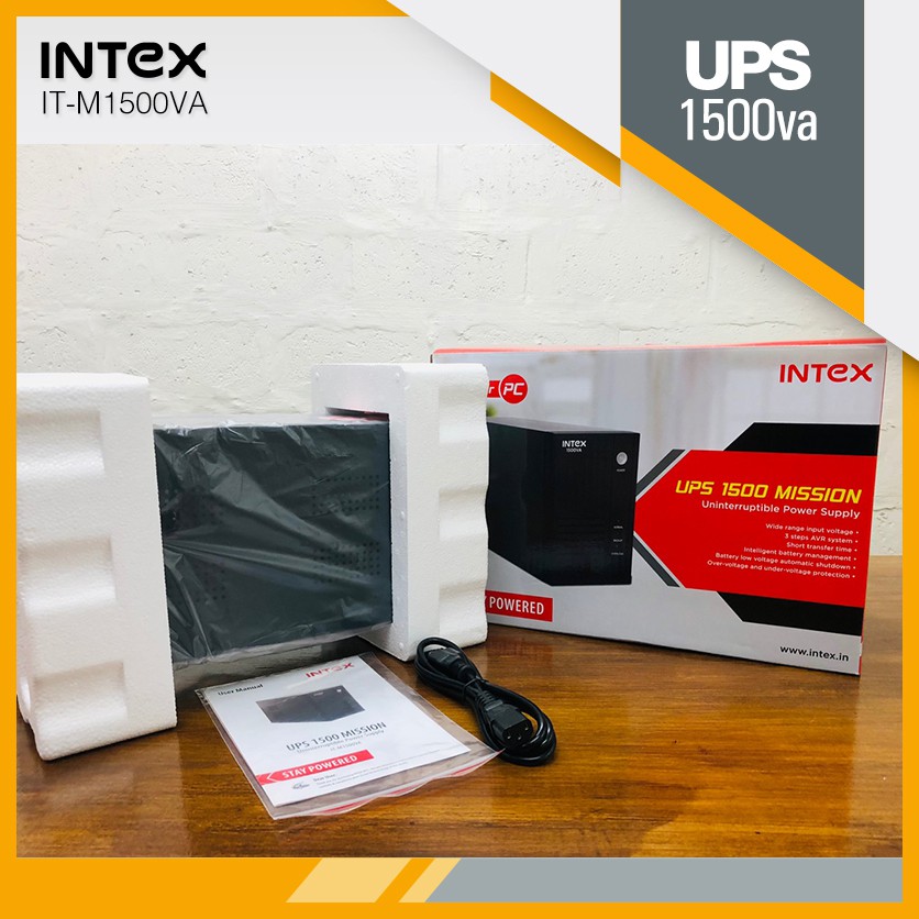 12 Months Warranty) INTEX UPS 1500VA Uninterruptible Power Supply ...