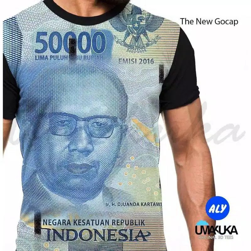 Umakuka Men TSHIRT COWO T-Shirt 3D THE NEW GOCAP DUIT Money | Shopee ...