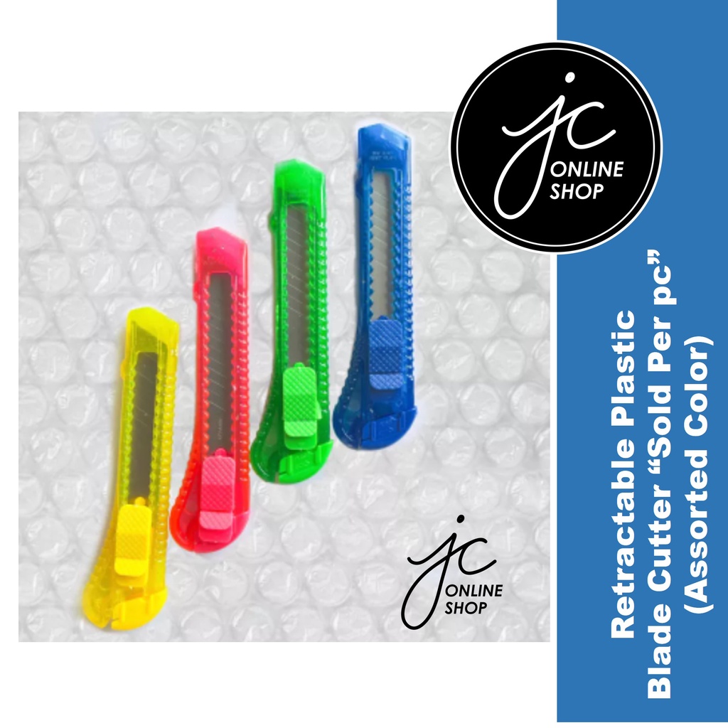 Retractable Plastic Blade Cutter Arts & Crafts Cutting Tools | Shopee ...
