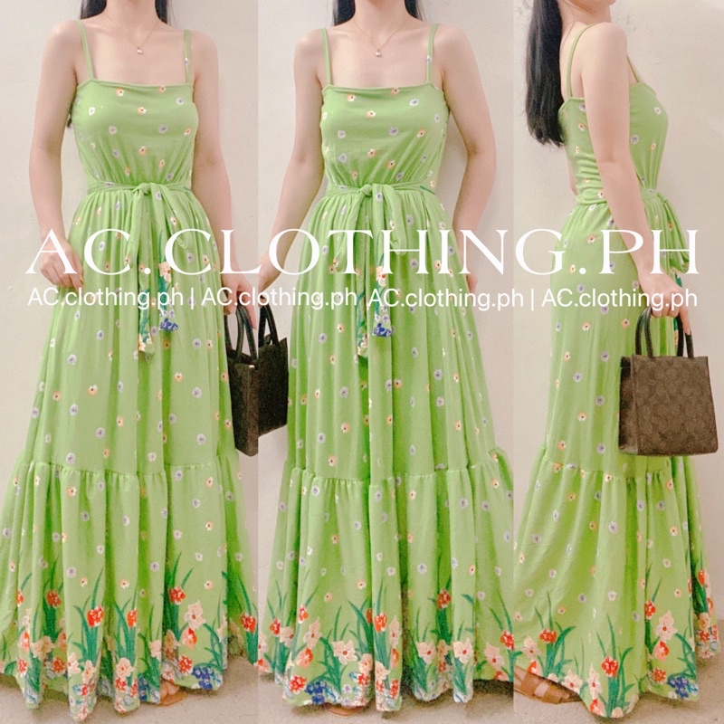 MJ FLORAL MAXI DRESS ( by: AC.CLOTHING.PH) | Shopee Philippines