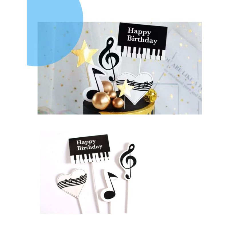 Music Theme Birthday Cake Topper Set | Shopee Philippines