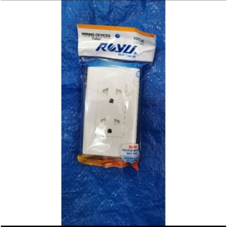 Royu brand WD913 duplex universal outlet w/ ground | Shopee Philippines