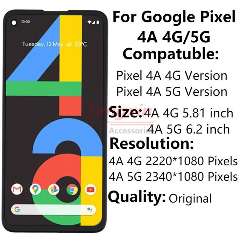 Original For Google Pixel 4a 4G 5.81 inch Touch Screen Digitizer ...