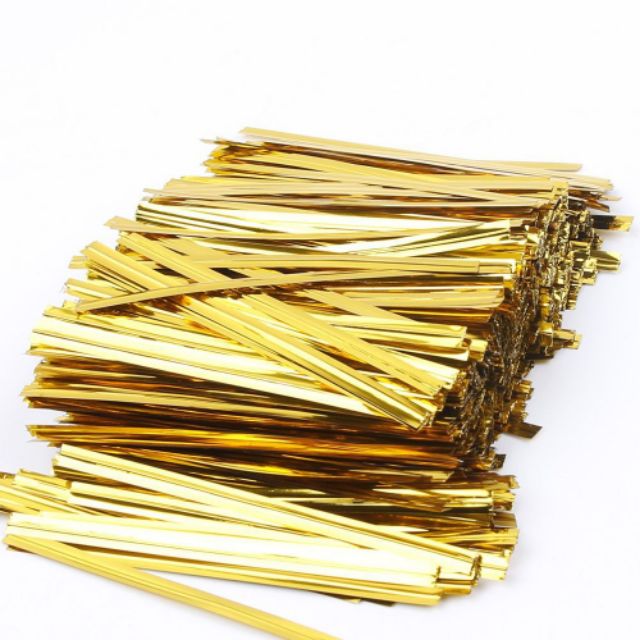 750pcs Gold Twist Lollipop Ties Candy Pop Metallic Wire | Shopee ...