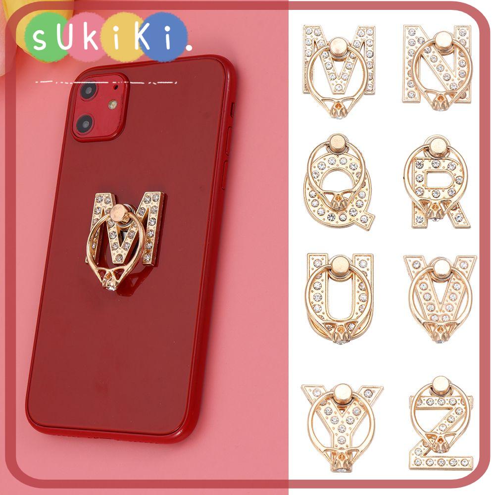 360 Rotating Letter Alphabet Cell Phone Holder Bracket Grip Finger Ring ...