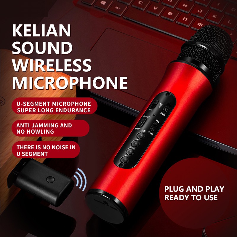 Upgrade newest Wireless Bluetooth Microphone Luxury Karaoke KTV Mic ...