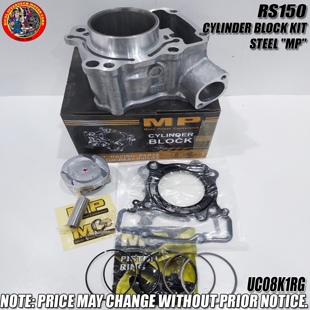RS150 CYLINDER BLOCK KIT STEEL "MP" (UC08K1RG , UC08K1RG62) | Shopee ...
