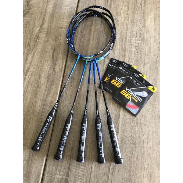 FELET GALAXY FLARE PLUS BADMINTON RACKET VISIBLE 66 FELET STRINGS ...