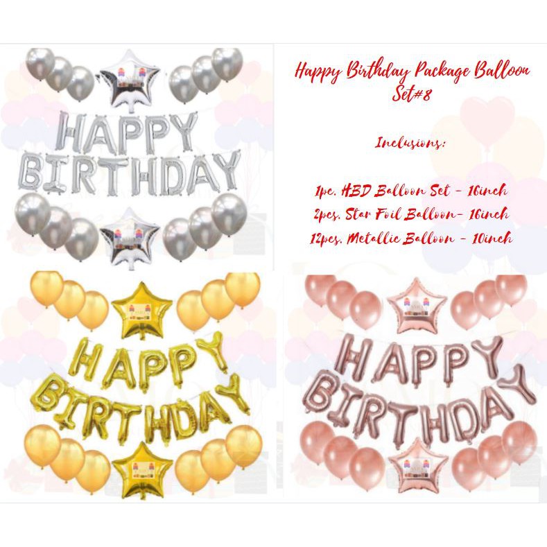 HBD Set- Happy Birthday Package Set# 8 | Shopee Philippines