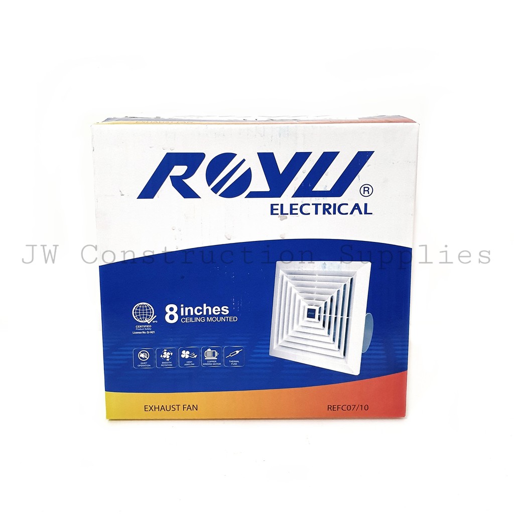 ROYU Ceiling Mounted Exhaust Fan 8" REFC07/10 | Shopee Philippines